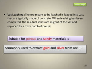 Stages of hydrometallurgical processes | PPTX