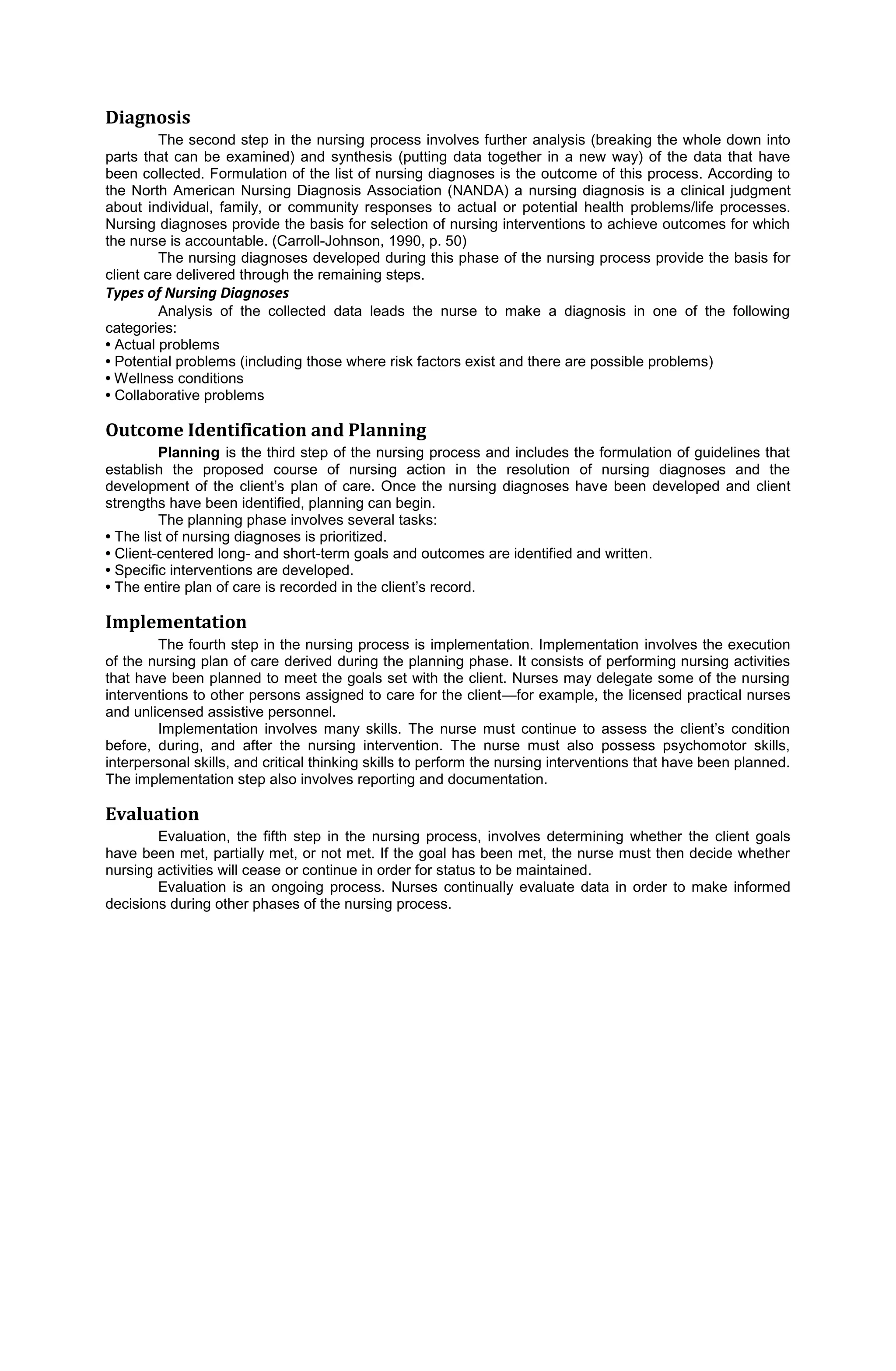 Stages of illness, patient's rights, nursing process | PDF