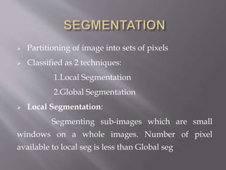 Stages of image processing | PPTX