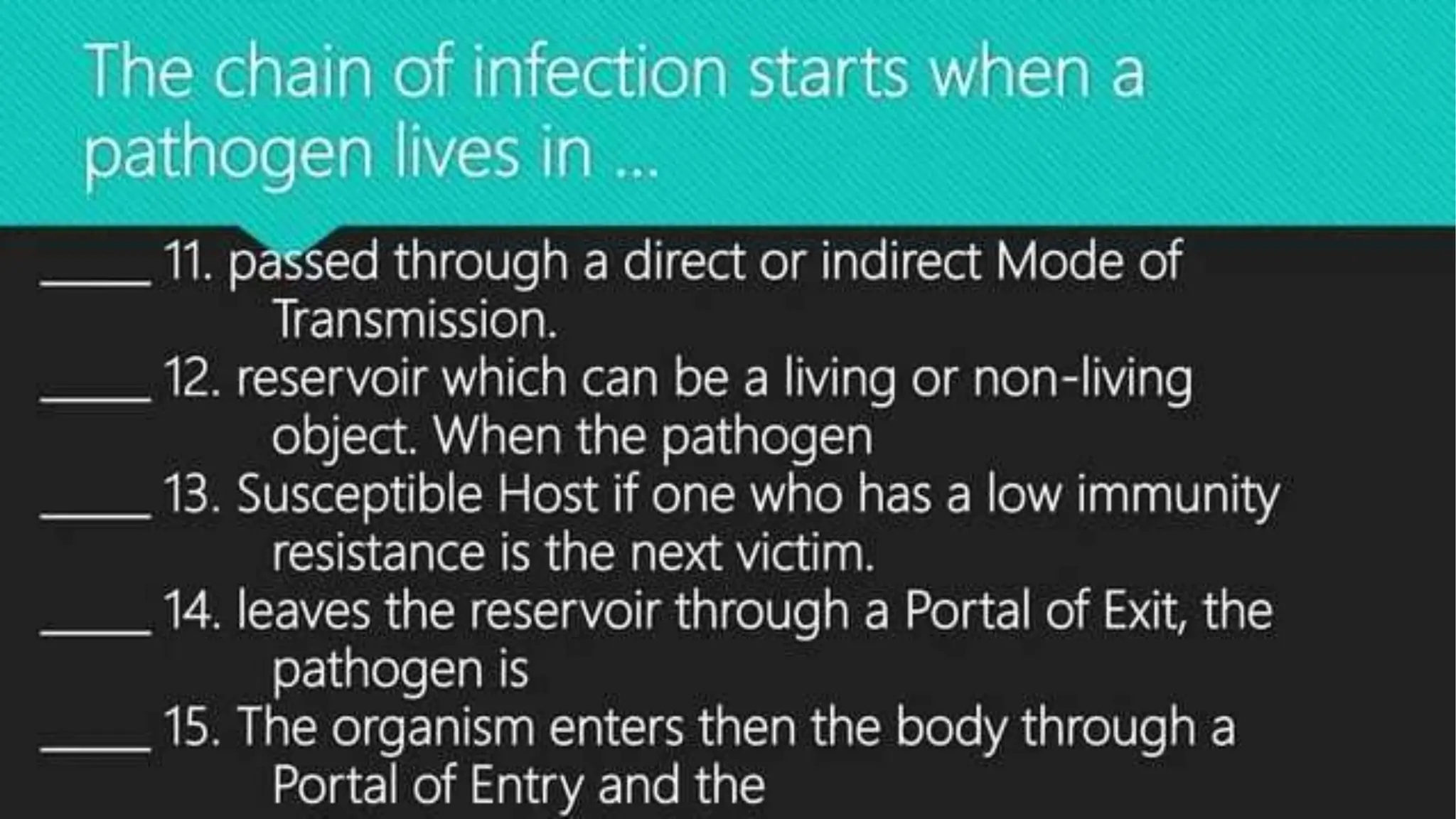 Stages of Infection Grade 8 and chain of infection | PPTX