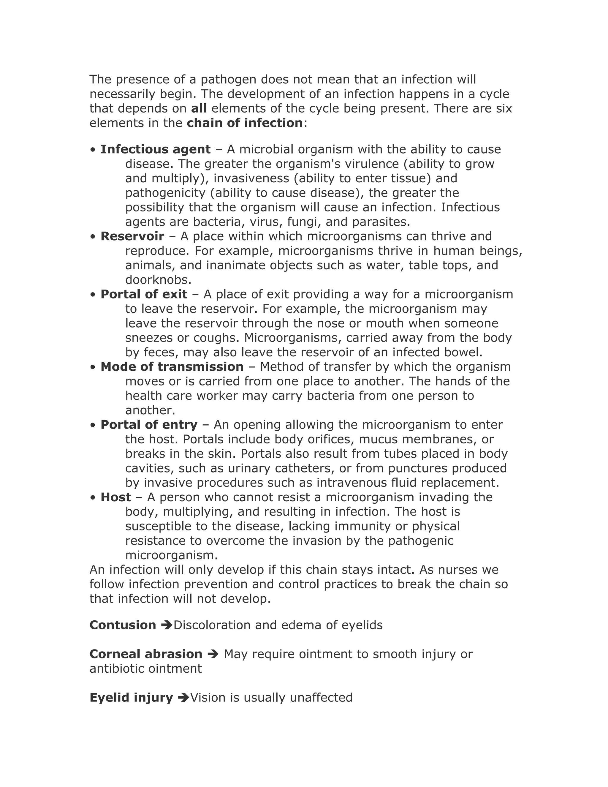 Stages of infectious disease | DOCX