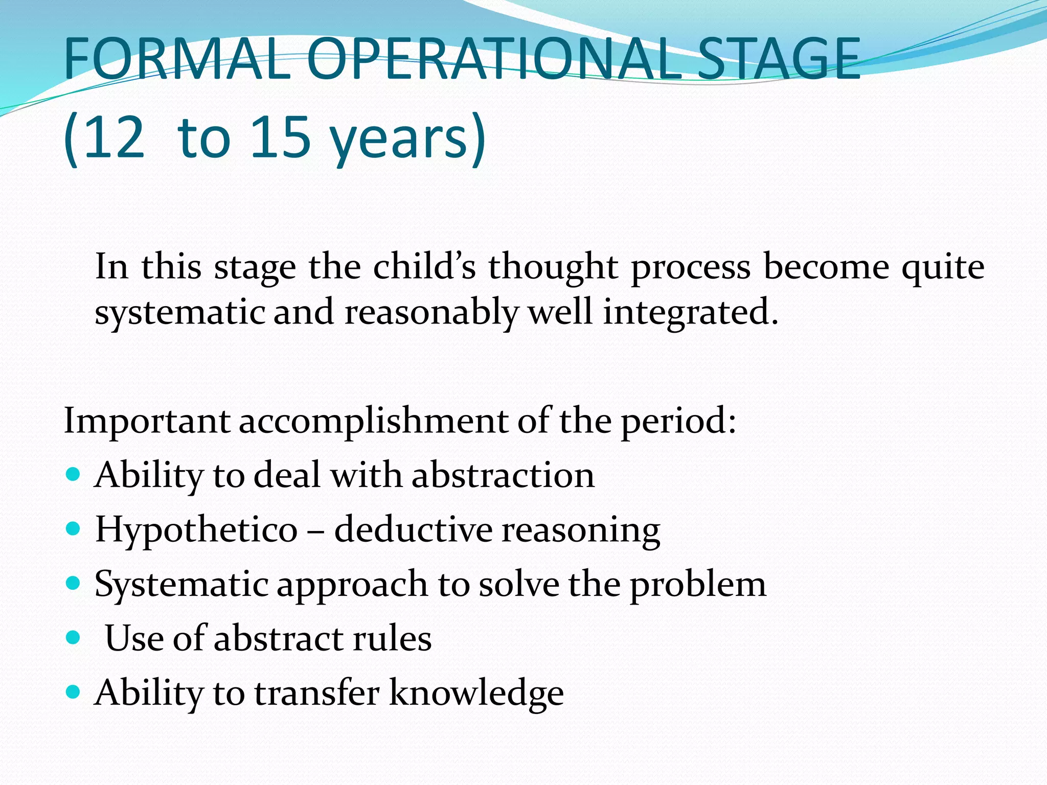 Stages of intellectual development | PPTX
