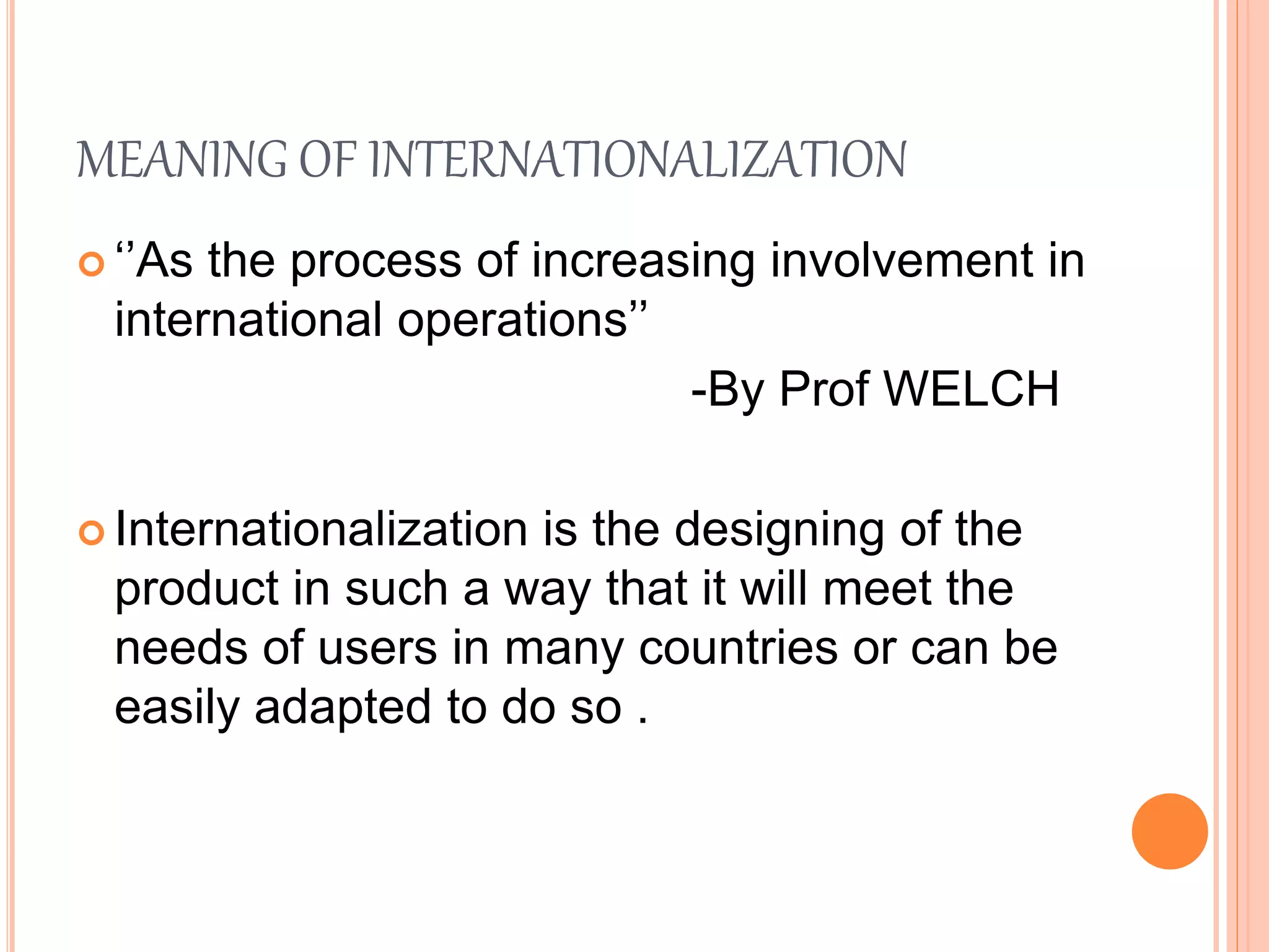 Stages of internationalization | PPTX