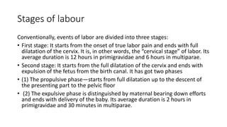 Stages of labour.pptx | Pregnancy | Reproductive Health