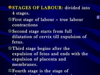 Stages of labour and alternative therapies | PPT