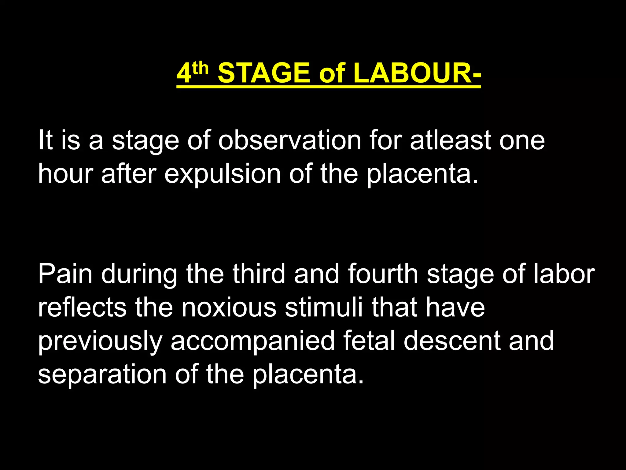 Stages of labour & labour analgesia | PPTX