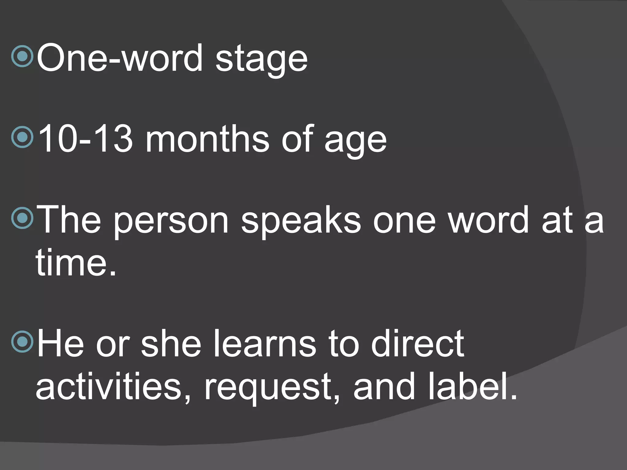 Stages of language development | PPT