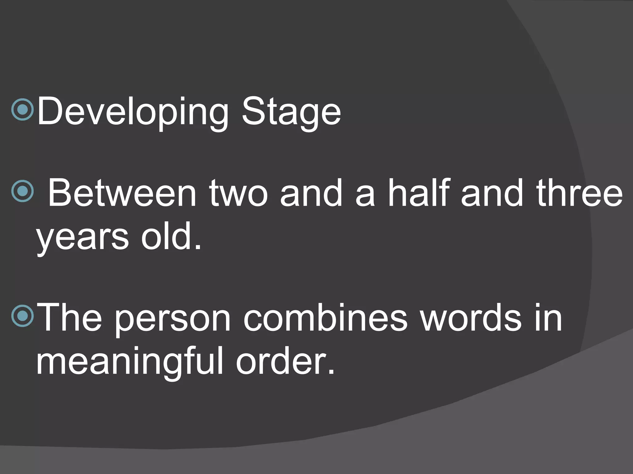 Stages of language development | PPT