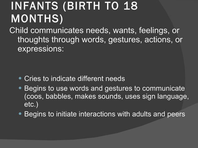 Stages of language development | PPT