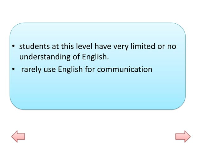 Stages of language proficiency | PPTX