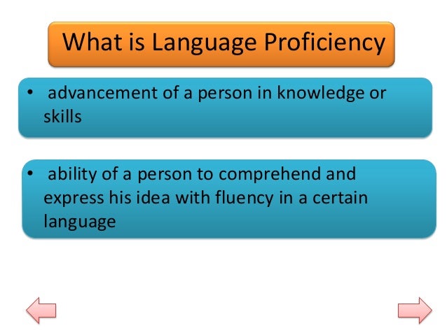Levels Of Language Proficiency
