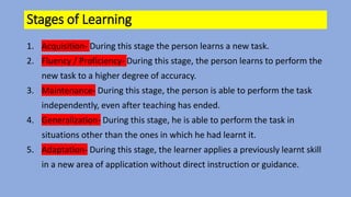 Stages of learning | PPTX