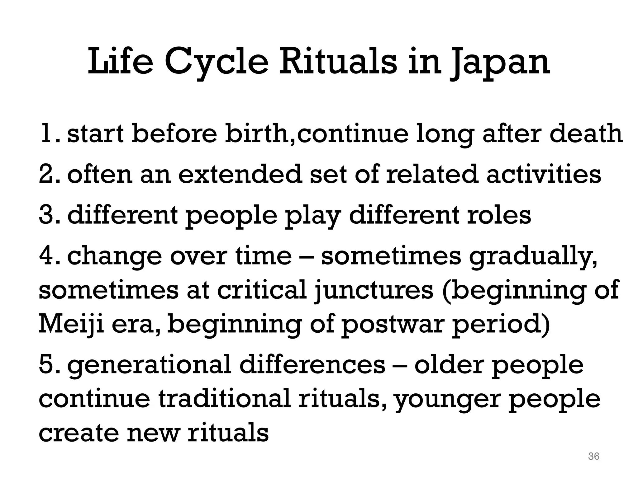 Japanese Life Cycle Rituals | PDF