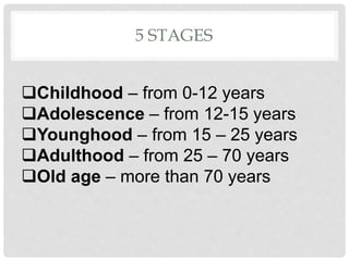 Stages of life 3rd primary | PPTX