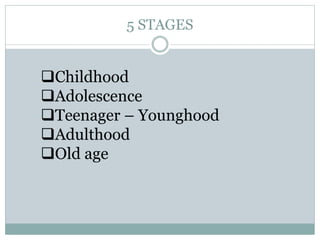 Stages of life 6th primary | PPTX