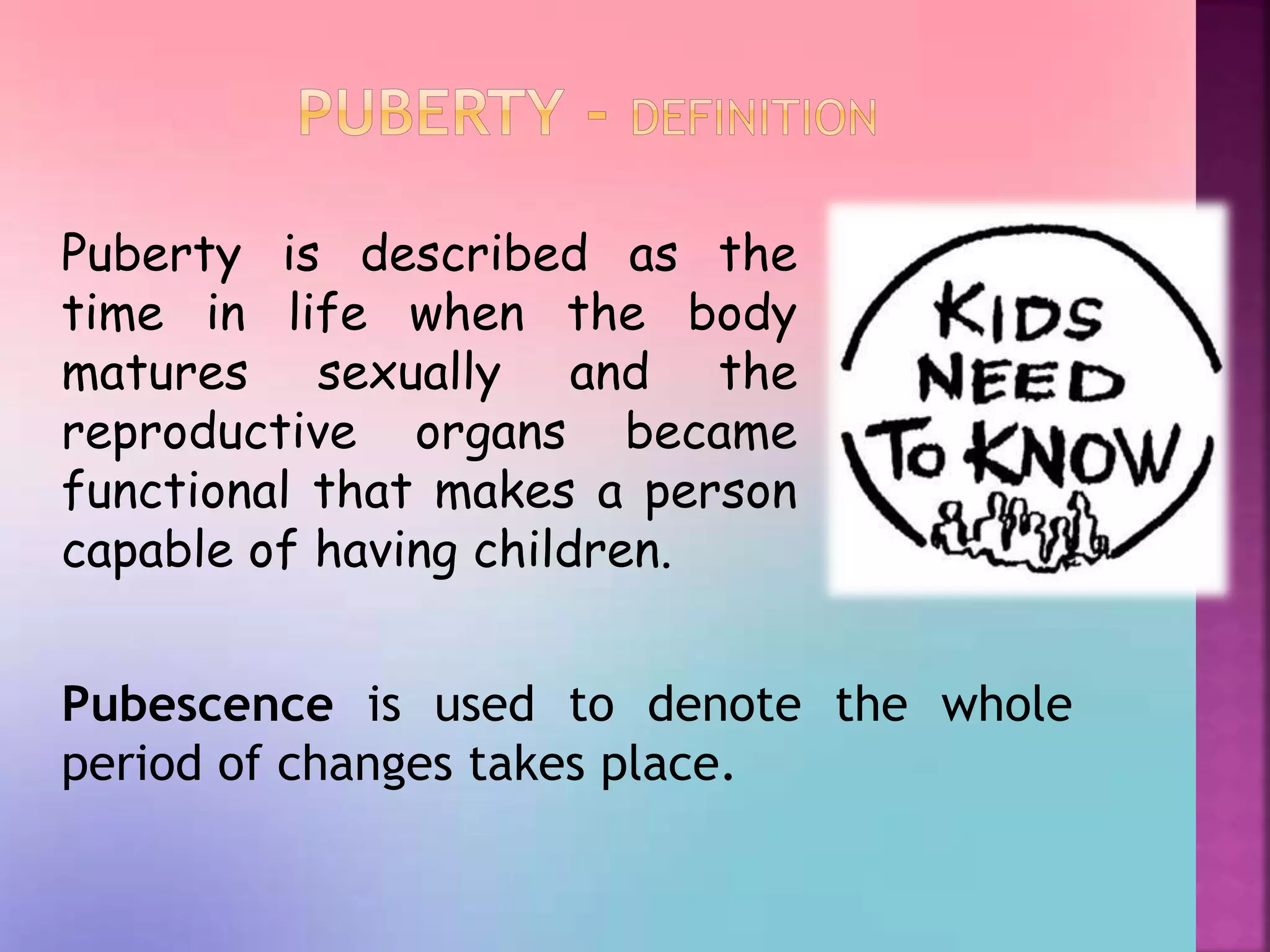 Stages of Life Span (Puberty to Old Age) | PPTX
