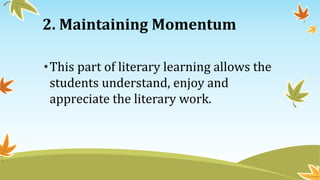 Stages of literature learning in the classroom sir literal | PPTX