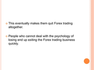 Stages of Loss in Forex | PPTX