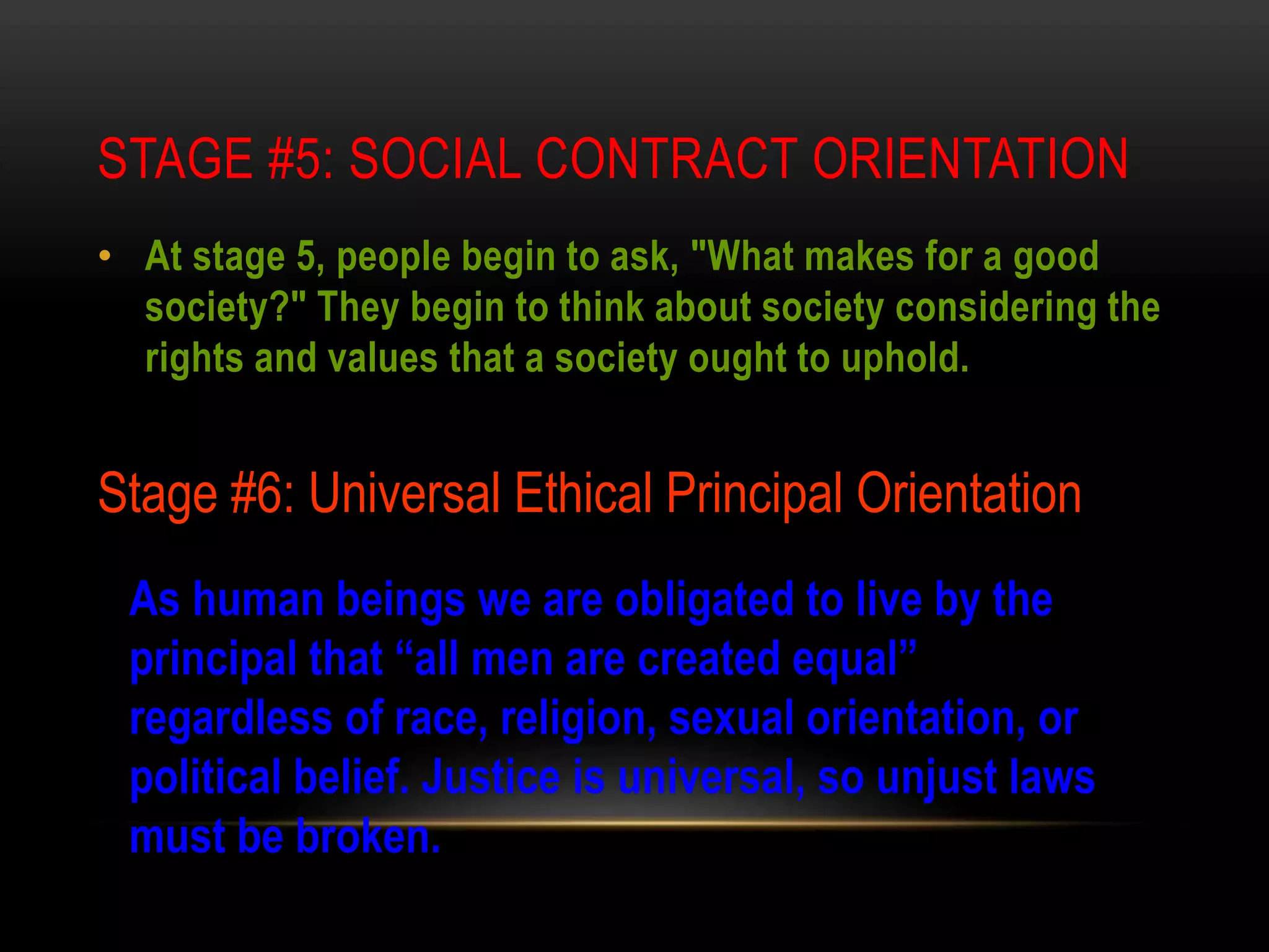 Stages of moral development by lawrence kohlberg (1971) | PPTX