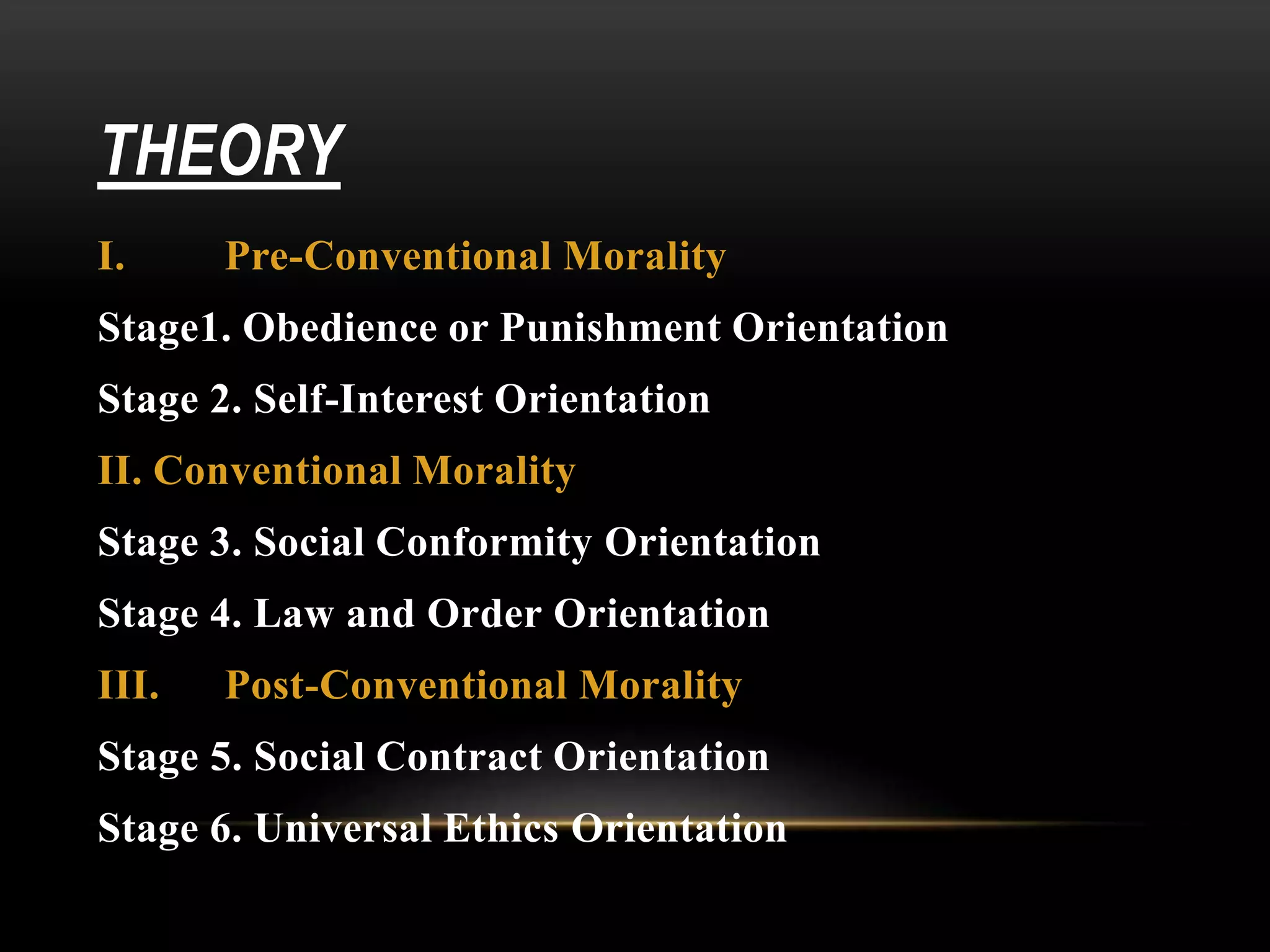 Stages of moral development by lawrence kohlberg (1971) | PPT