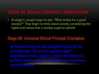 Stages of moral development by lawrence kohlberg (1971) | PPTX