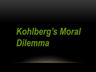 Stages of moral development by lawrence kohlberg (1971) | PPT