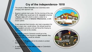 Stages of our colombian past. (independence) | PPTX