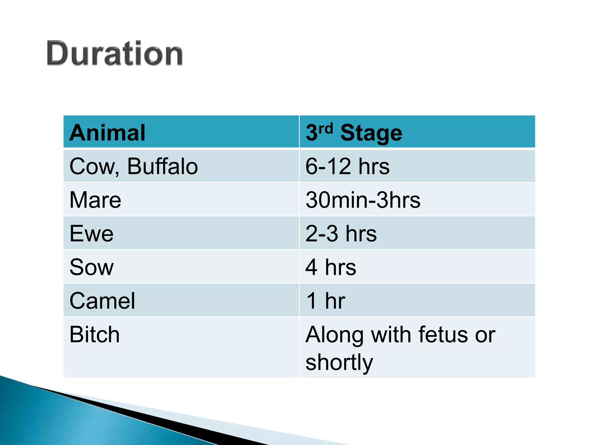 Stages of parturition in farm animals. | PPTX