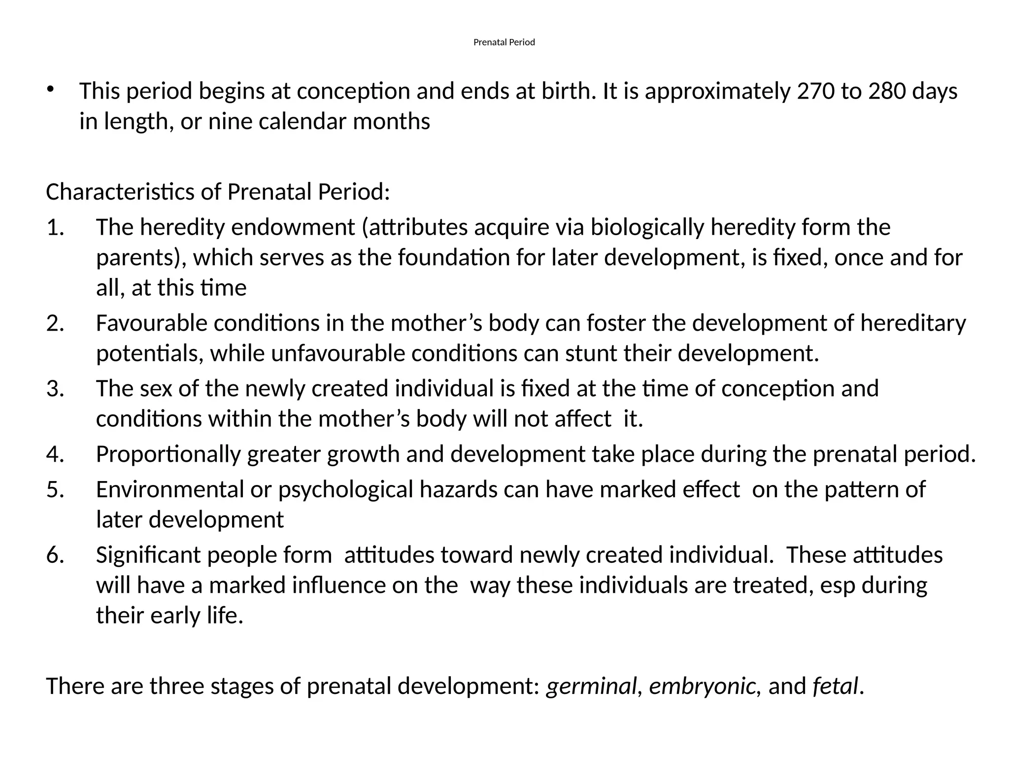 stages of prenatal development psychology | PPT