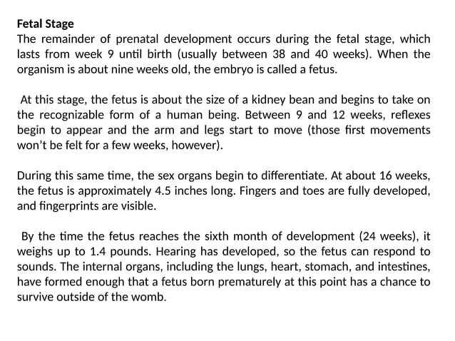 stages of prenatal development psychology | PPT
