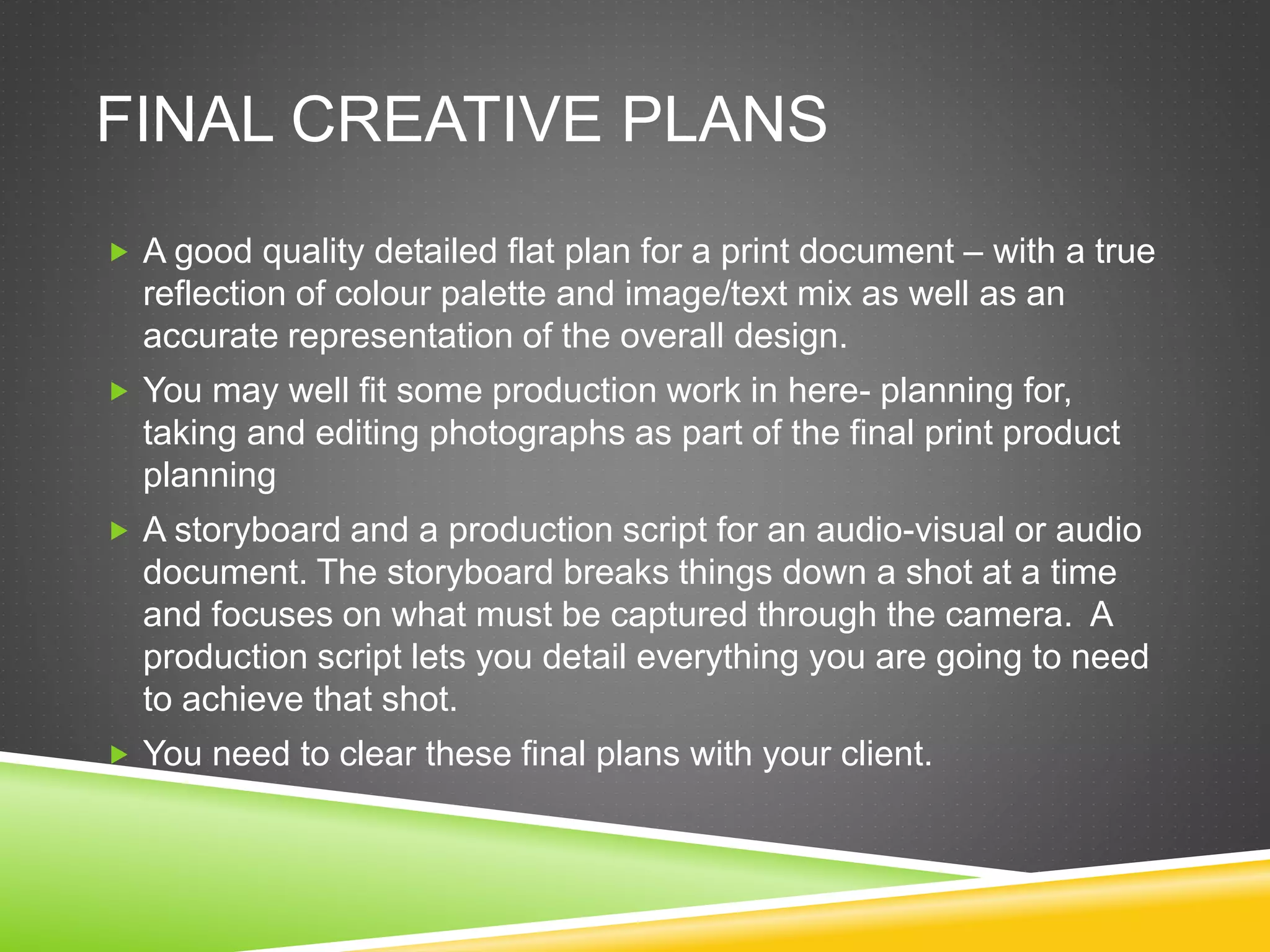 Stages of pre production and planning | PPT