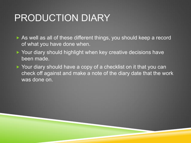 Stages of pre production and planning | PPT