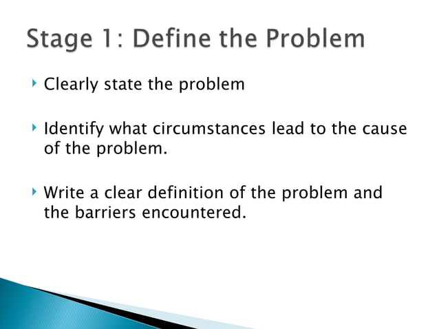 Stages of problem solving presentation | PPT