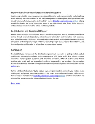 Stages of Product Life Cycle Management in Healthcare Engineering.pptx