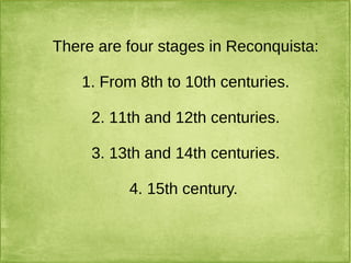 Stages of reconquista | PDF