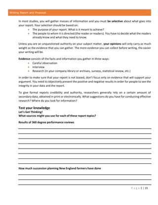Stages of report writing | PDF