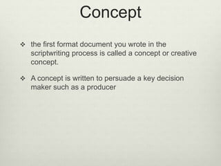 Stages of script development | PPT