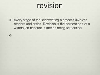 Stages of script development | PPT