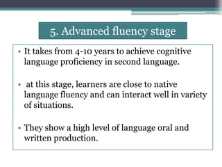 Stages of second language acquisition | PDF