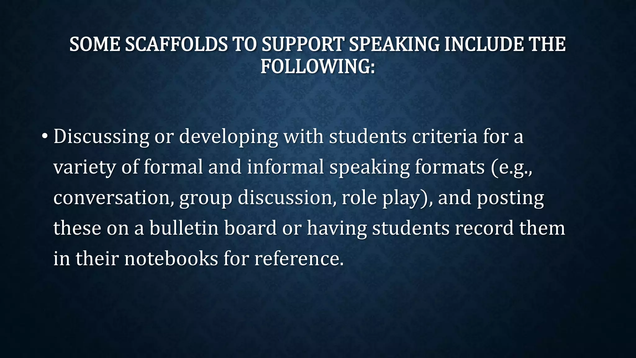 Stages of speaking | PPTX