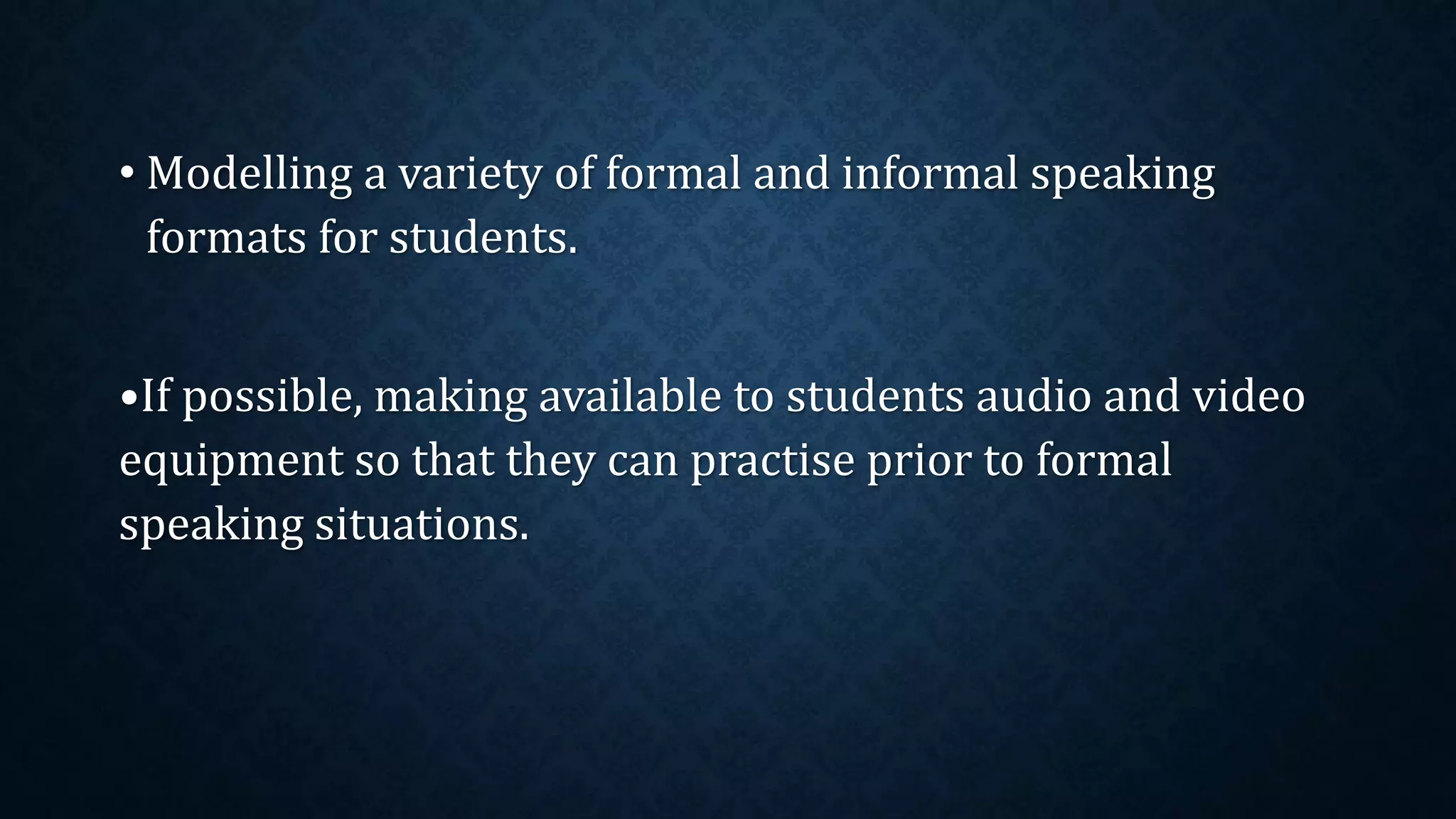 Stages of speaking | PPTX