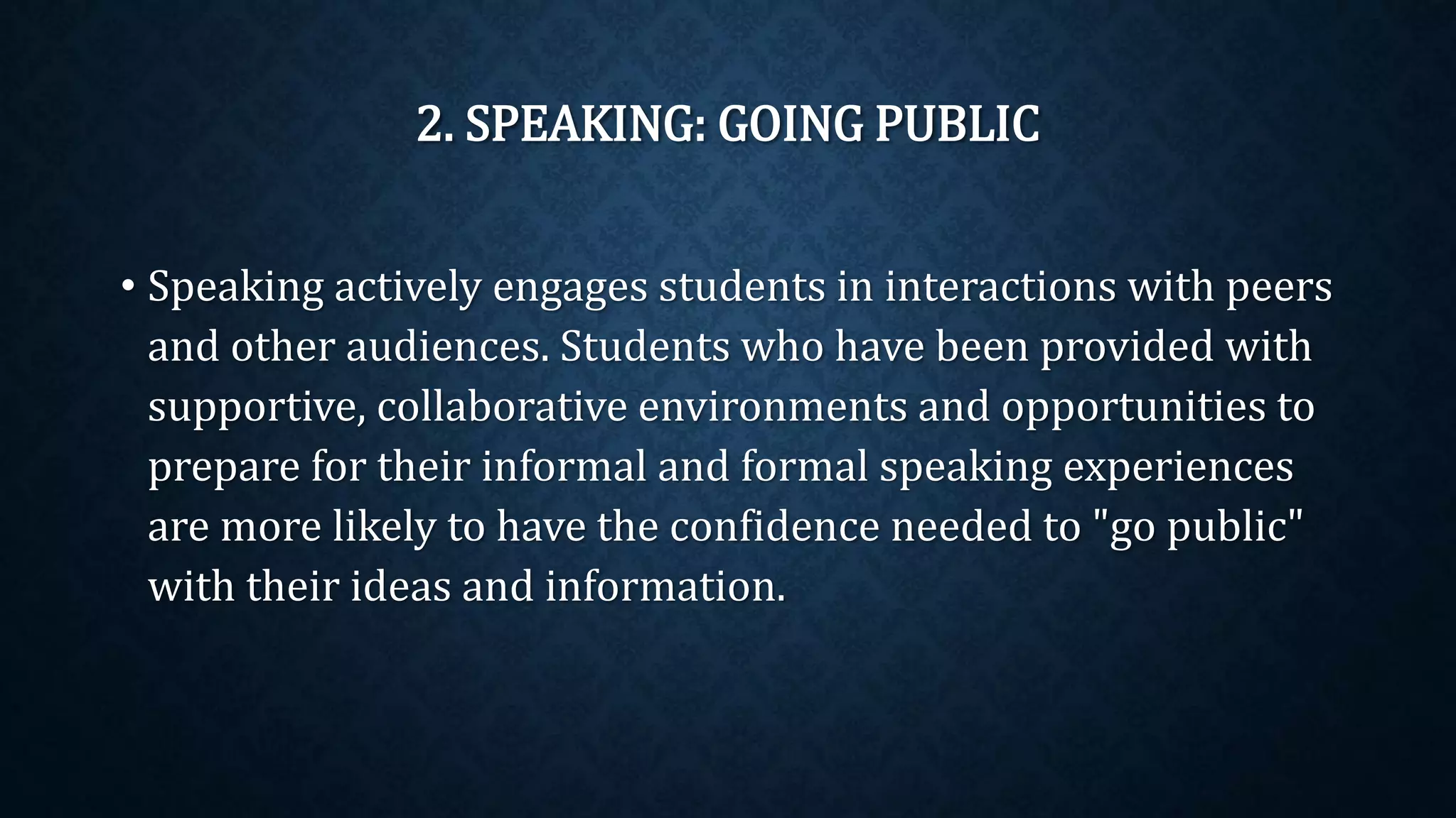 Stages of speaking | PPTX