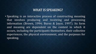 Stages of speaking | PPTX