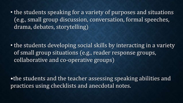 Stages of speaking | PPTX | Educational Assessment | Education