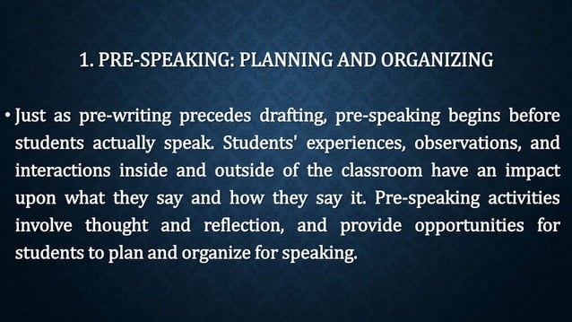 Stages of speaking | PPTX | Educational Assessment | Education