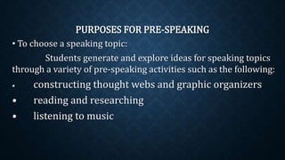 Stages of speaking | PPTX