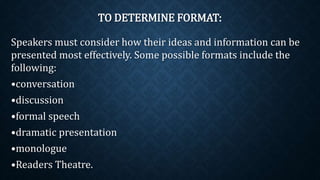 Stages of speaking | PPTX