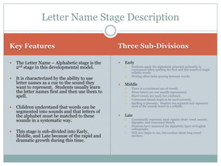 The Stages of spelling | PPTX