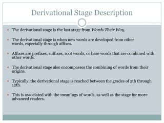 The Stages of spelling | PPTX