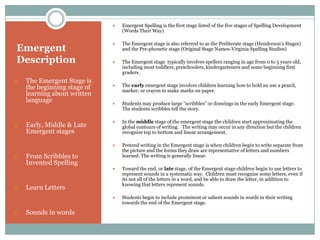 The Stages of spelling | PPTX